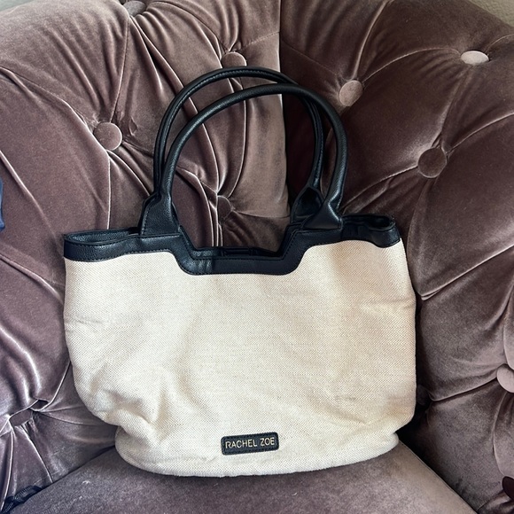 Rachel Zoe | Bags | Rachel Zoe Capri Natural Cotton Canvas Tote Mix ...